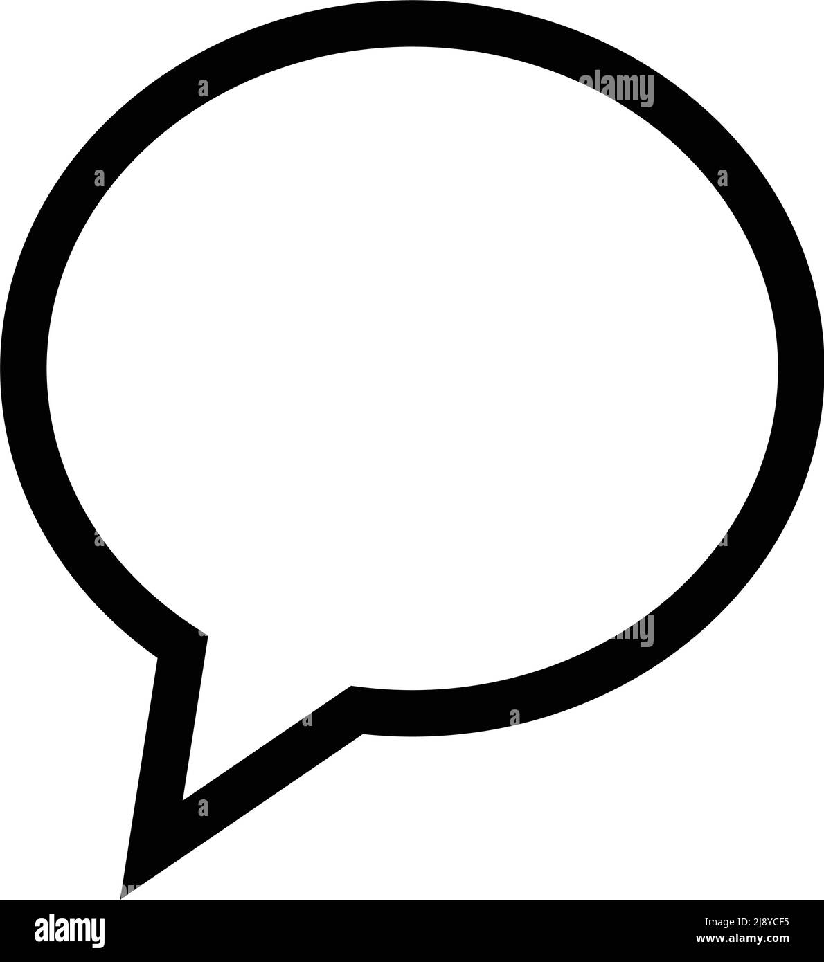 Simple speech balloon icon. Editable vector Stock Vector Image & Art ...
