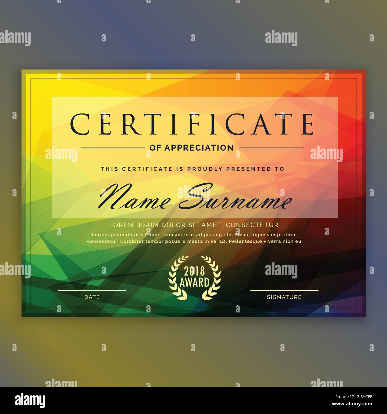 Colorful certificate hi-res stock photography and images - Alamy