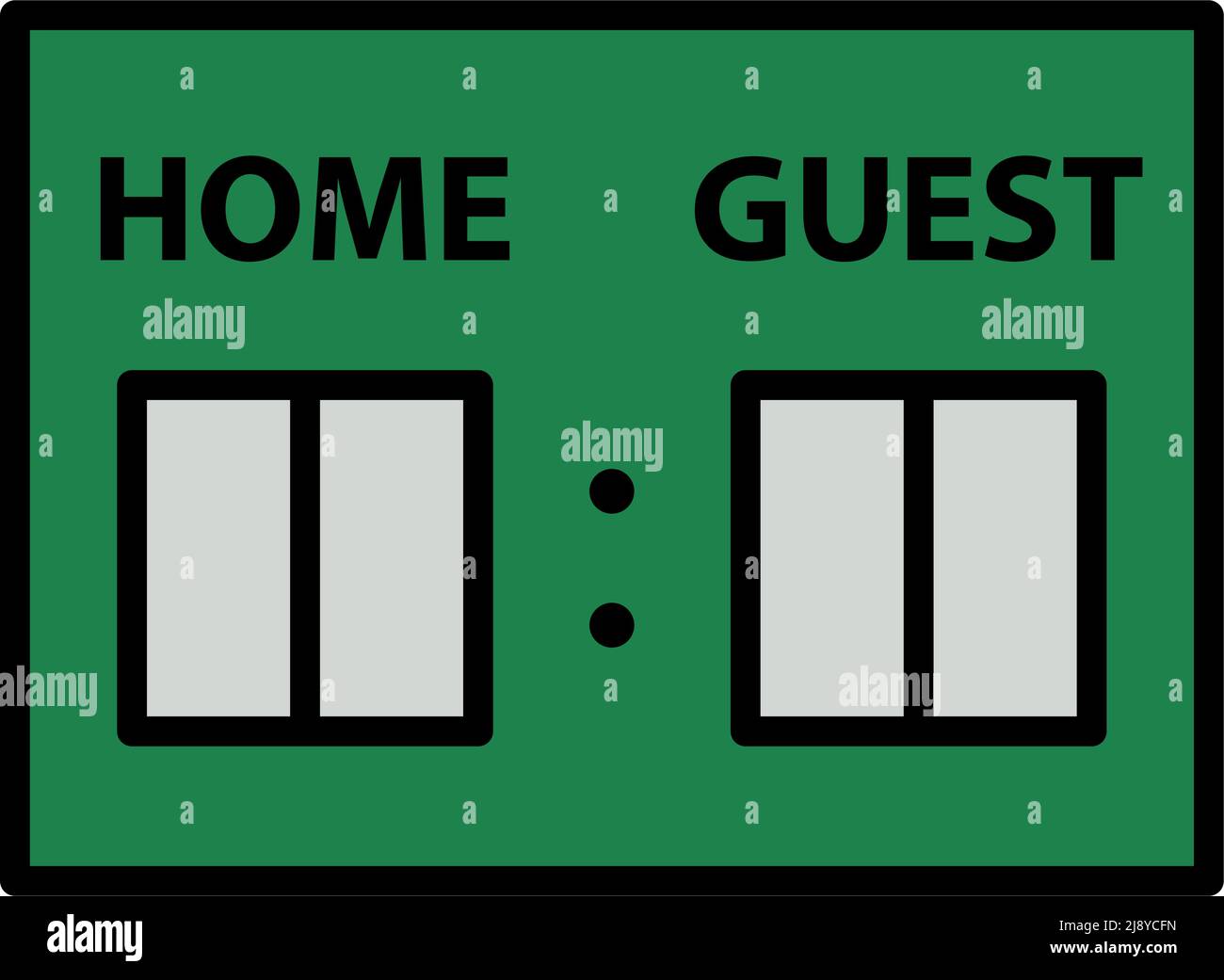 Baseball Scoreboard Icon. Editable Bold Outline With Color Fill Design ...