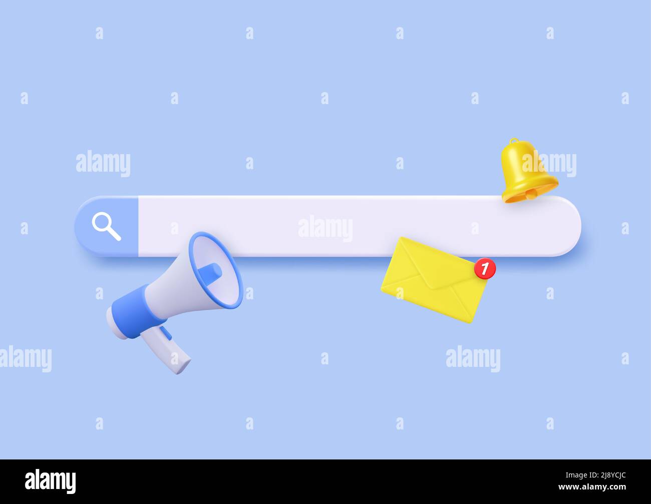 3D Search Bar design element Stock Vector Image & Art - Alamy