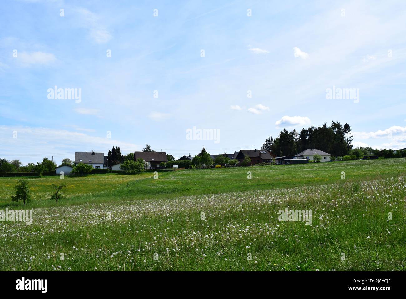 View village landscape blooming hi-res stock photography and images - Alamy