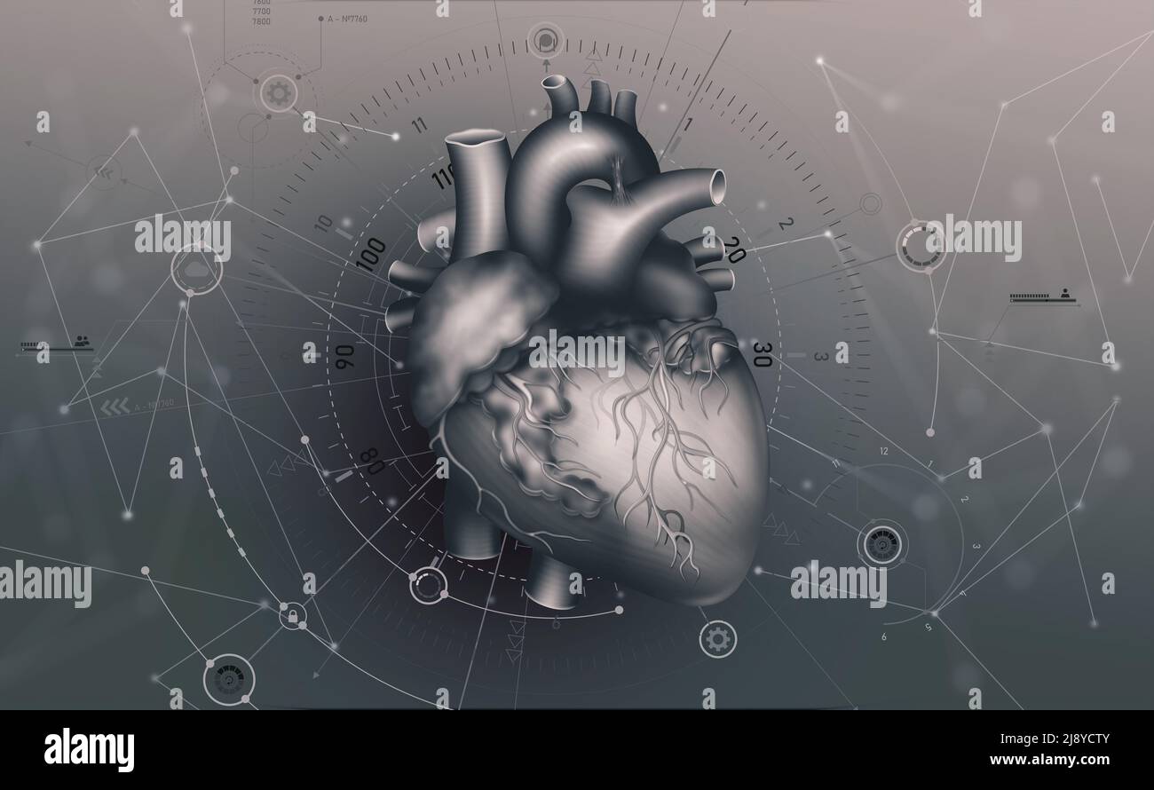 Human heart. Digital technologies in medicine. Innovations in ...