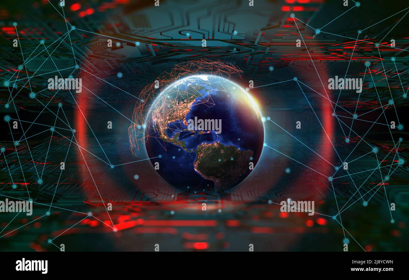 Digital information field on a planetary scale. Information network ...