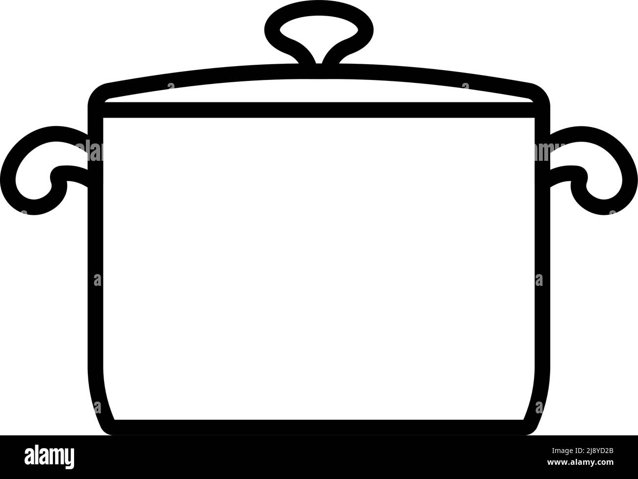 Kitchen Pan Icon. Bold outline design with editable stroke width ...