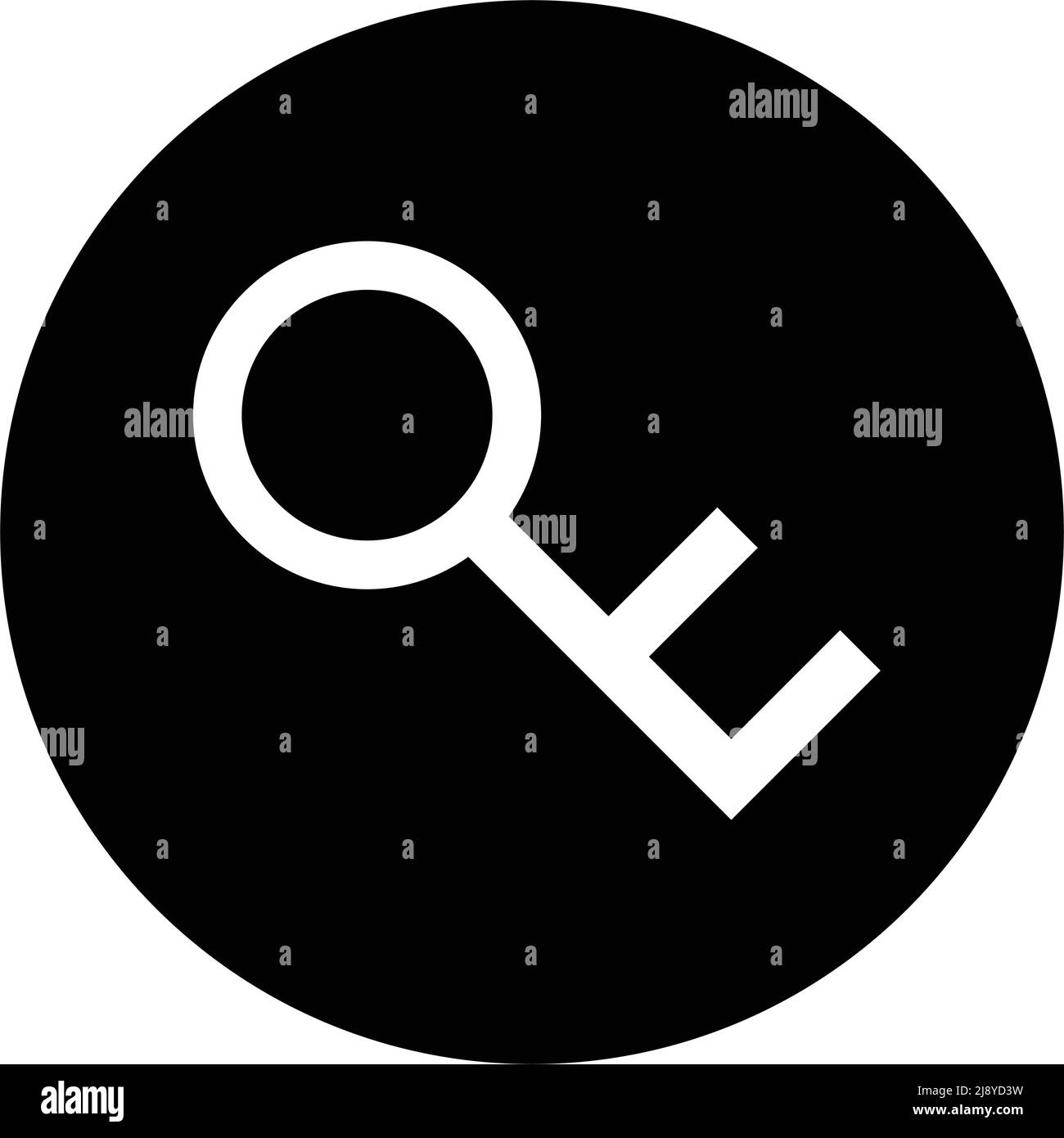 Key icon with black circle. Editable vector Stock Vector Image & Art ...