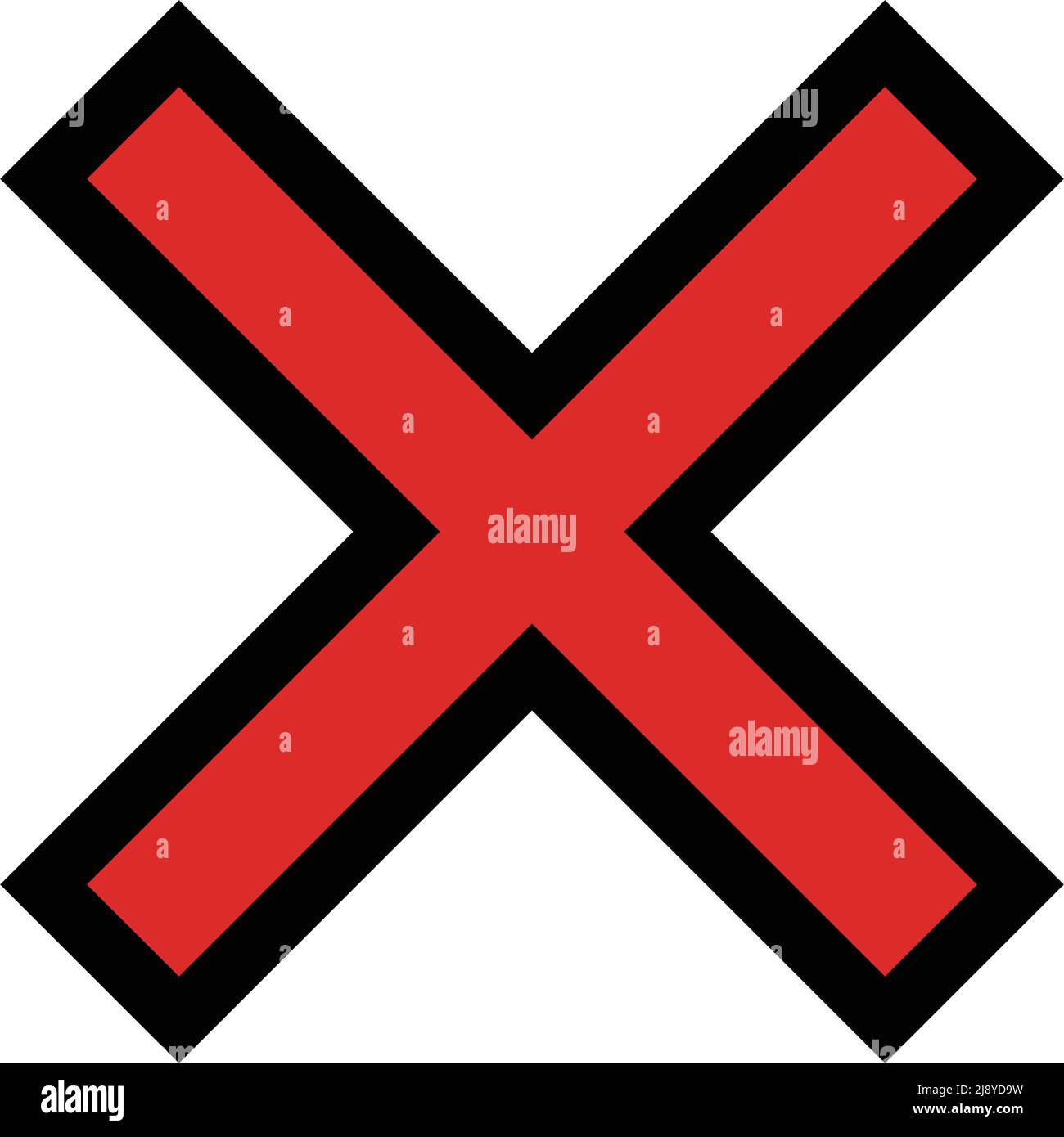 Wrong mark icon in red. Editable vector Stock Vector Image & Art - Alamy