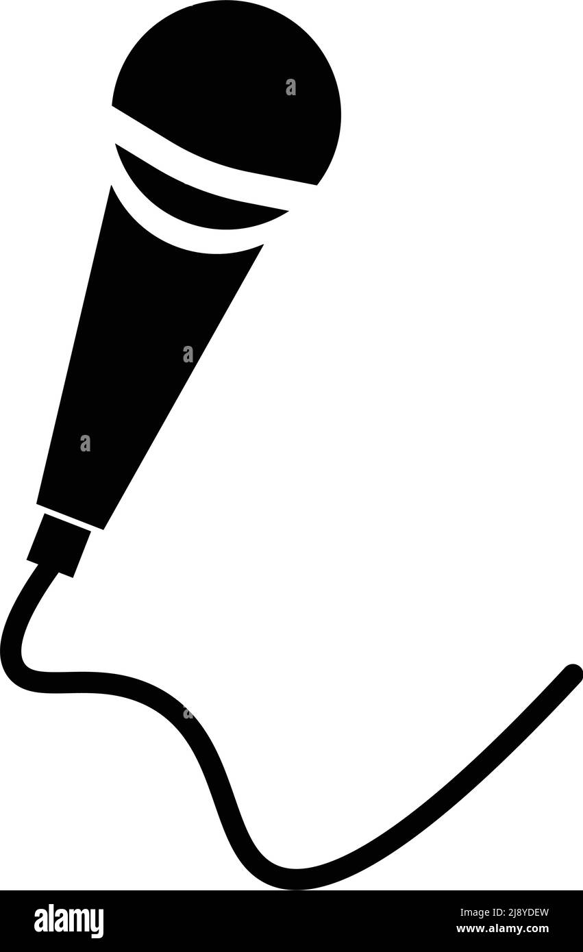 Corded hand microphone icon. Editable vector Stock Vector Image & Art ...