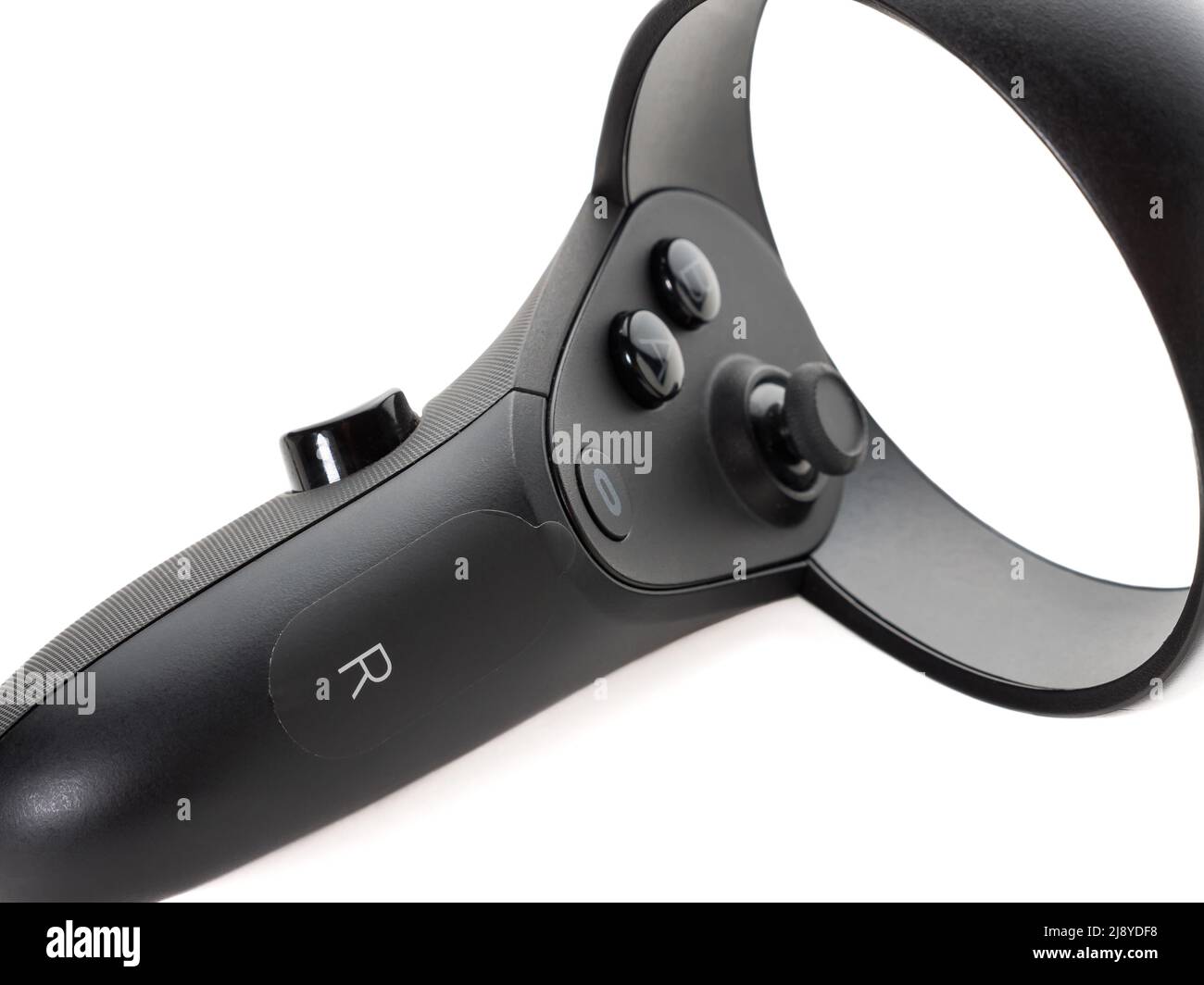 Close-up of the joystick from the VR helmet isolated on a white ...