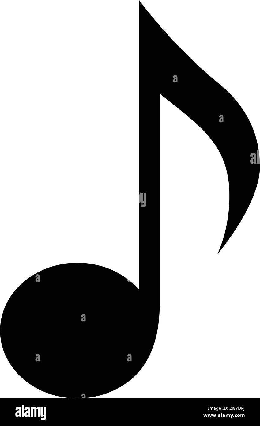 A simple musical note icon. Music symbol vectors. Editable vector Stock ...