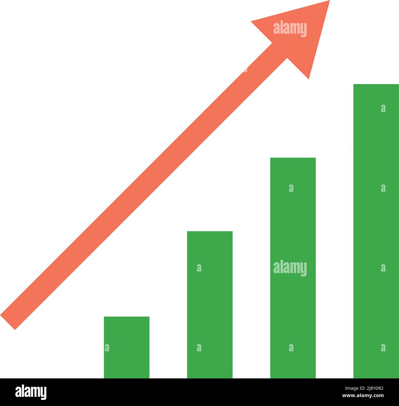 Vector bar graph illustration, business graph. Data augmentation ...