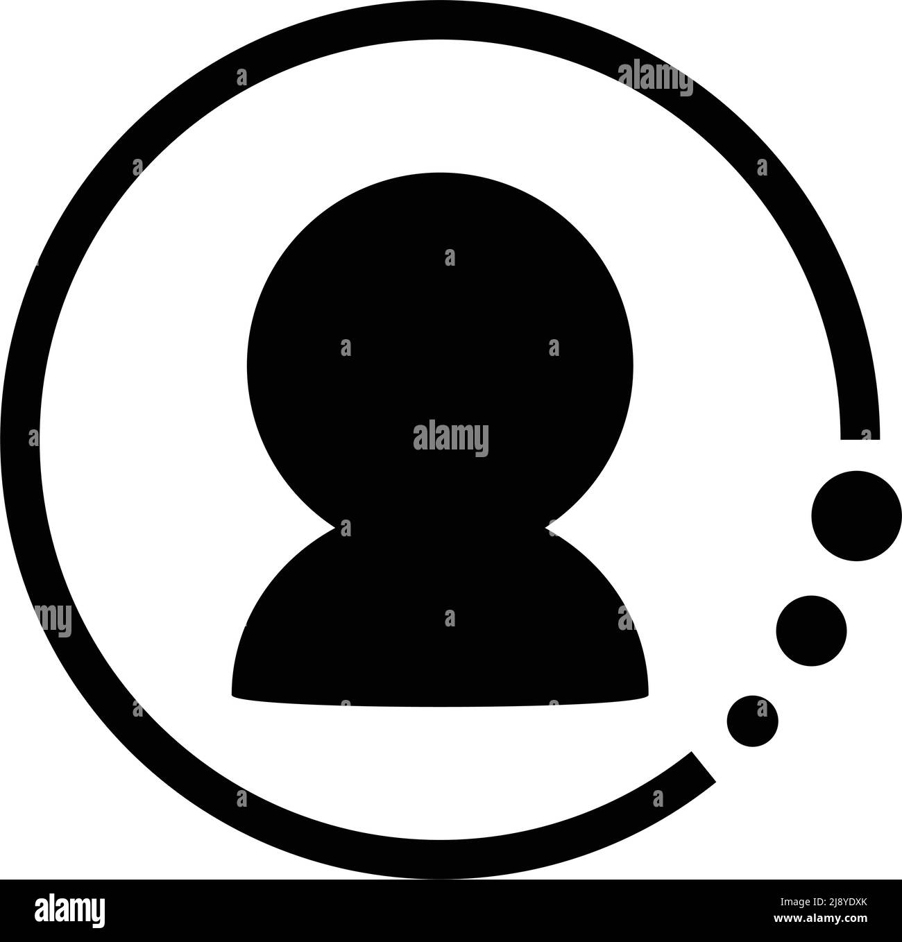 Trendy flat design user profile icon. Editable vector Stock Vector ...