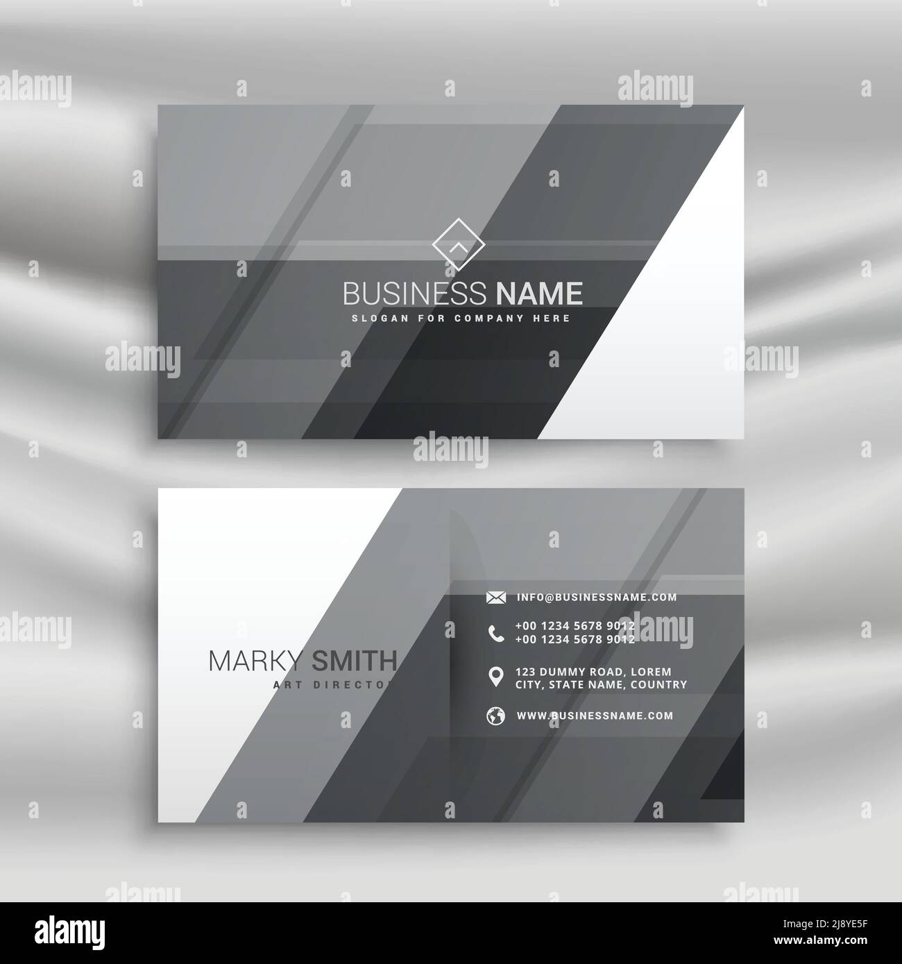 abstract gray business card design template Stock Vector Image & Art ...