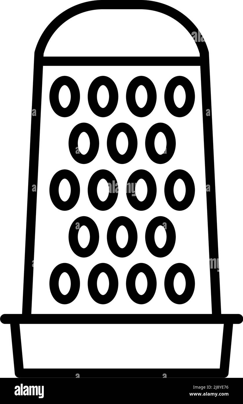 Kitchen Grater Icon. Bold outline design with editable stroke width ...