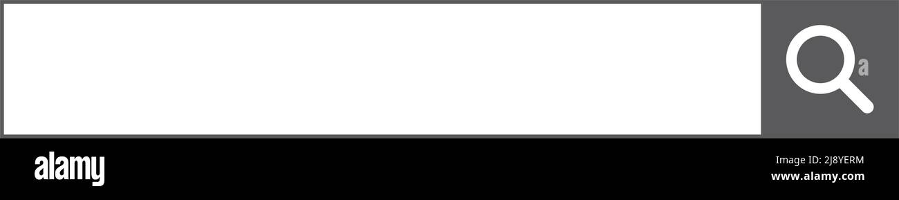 A simple search bar. Magnifying glass and gray search button. Editable ...