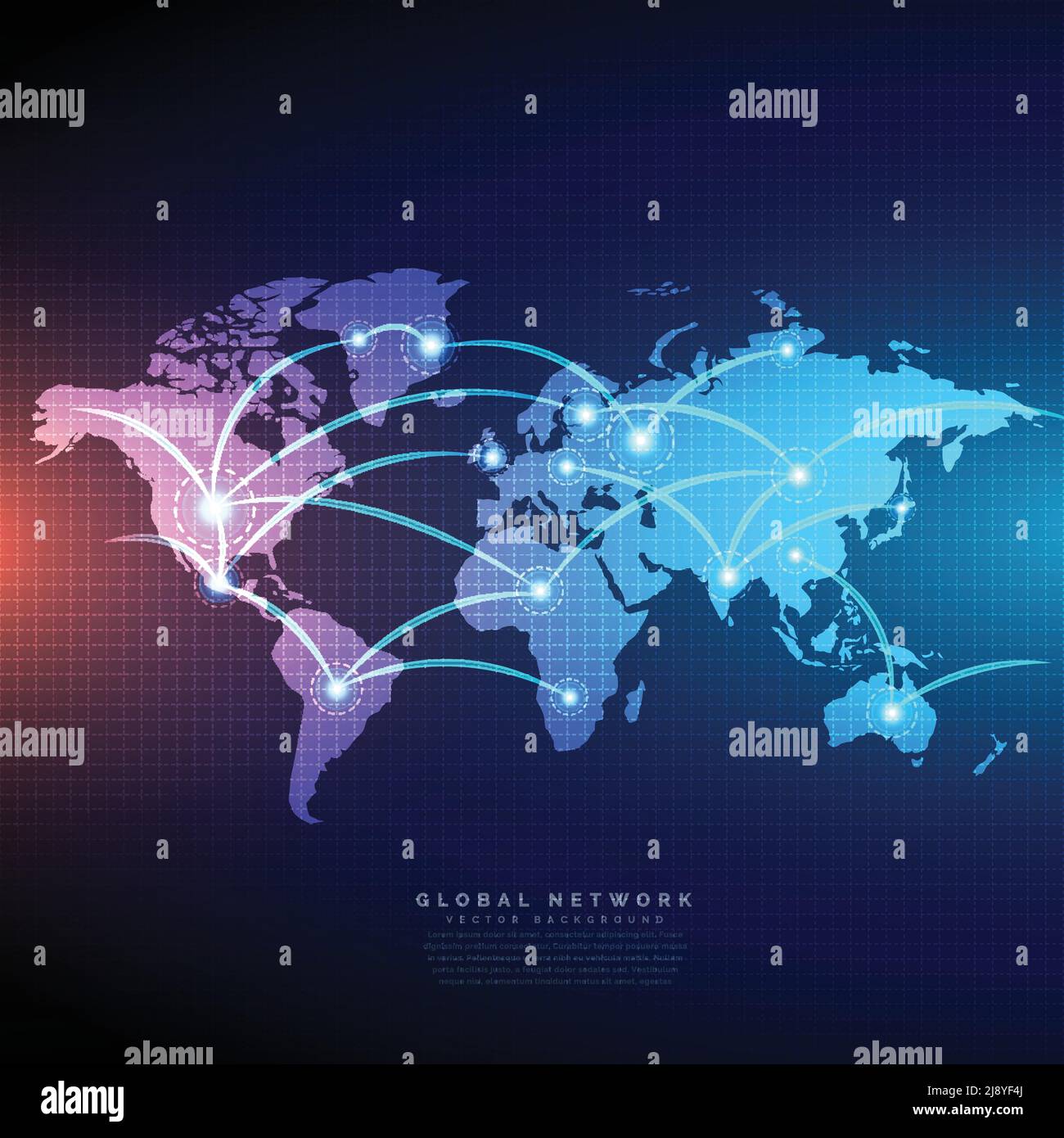 Planet earth and connections Stock Vector Images - Alamy