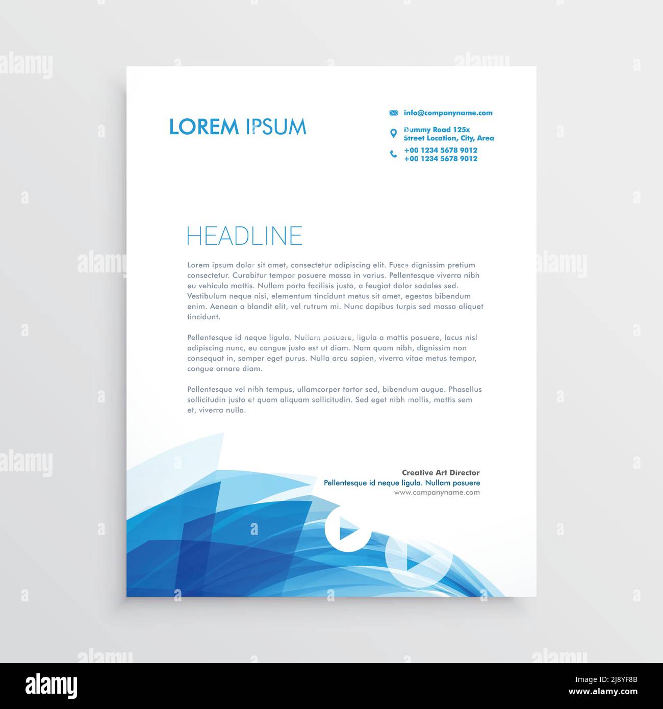 Letterhead design template Stock Vector Images - Alamy