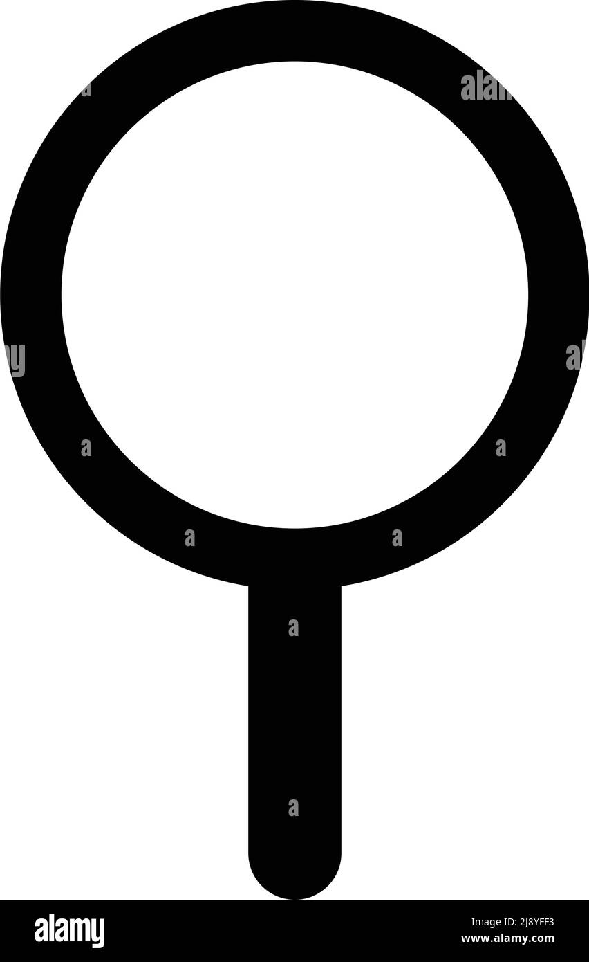 A simple black magnifying glass icon. Editable vector Stock Vector ...