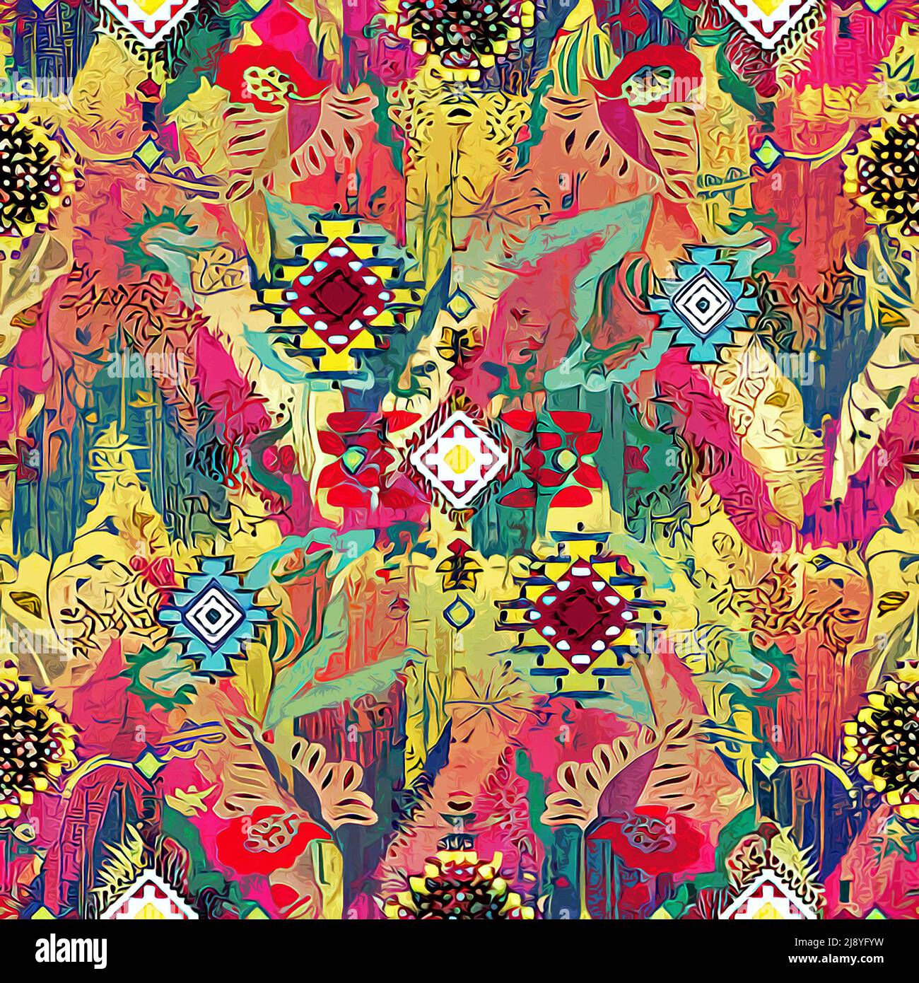 Textile and wallpaper patterns. A printable digital illustration work ...
