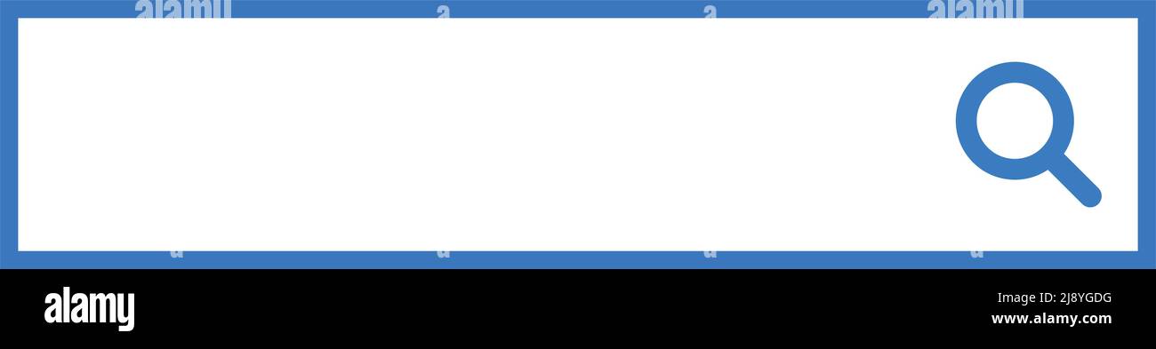 Blue search box icon. Editable vector. Copy space Stock Vector Image ...