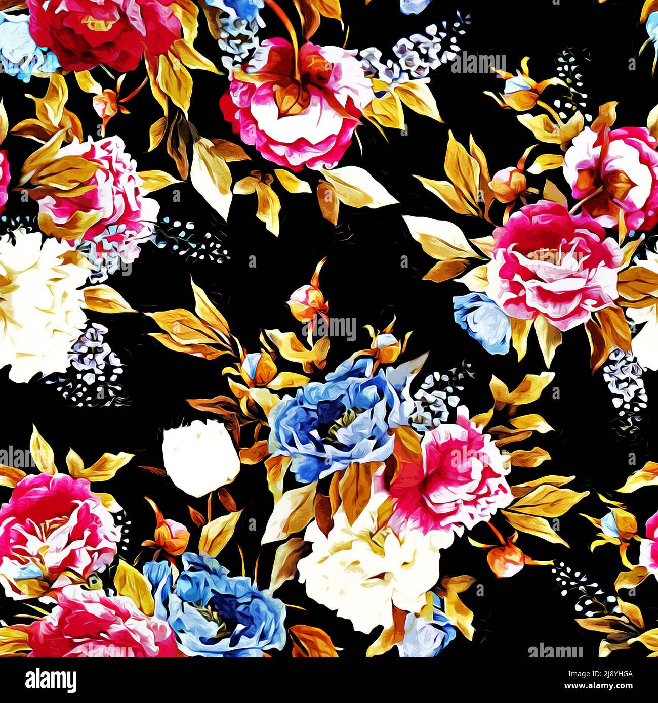 Textile and wallpaper patterns. A printable digital illustration work ...