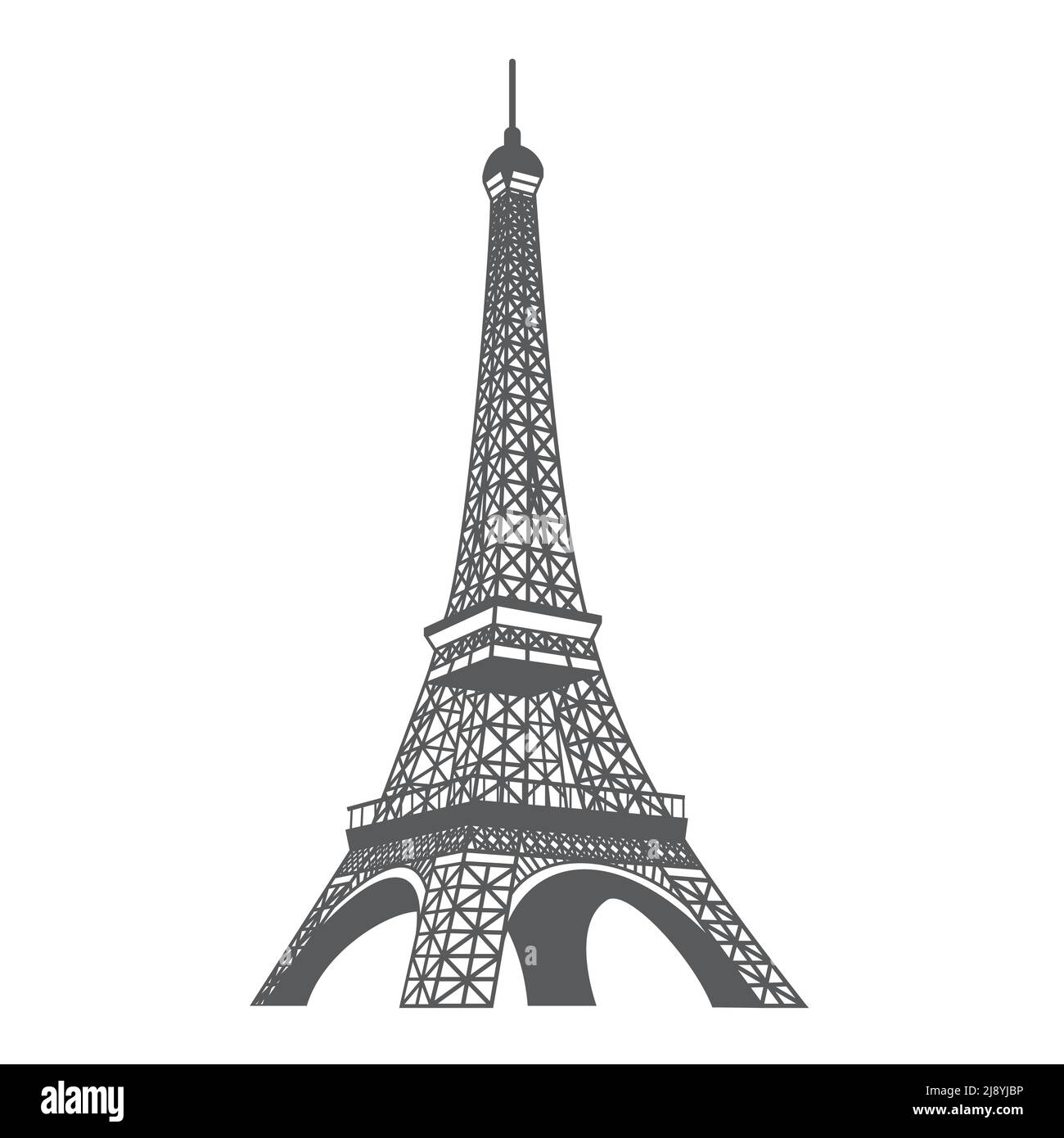 Vector illustration of the Eiffel tower Stock Vector Image & Art - Alamy