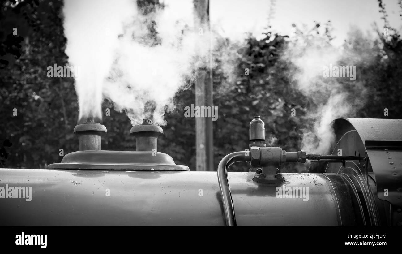 A close up of Railway steam smoke Stock Photo - Alamy