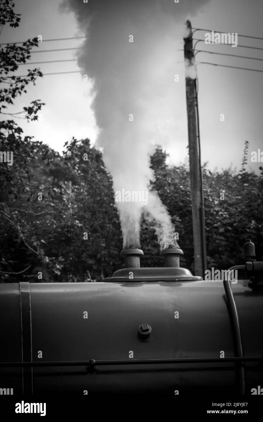 A close up of Railway steam smoke Stock Photo - Alamy