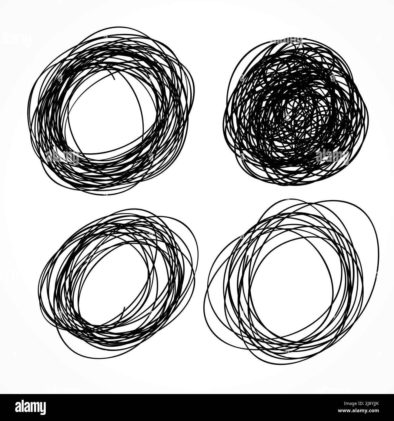 Hand drawing rough circle Stock Vector Images - Alamy