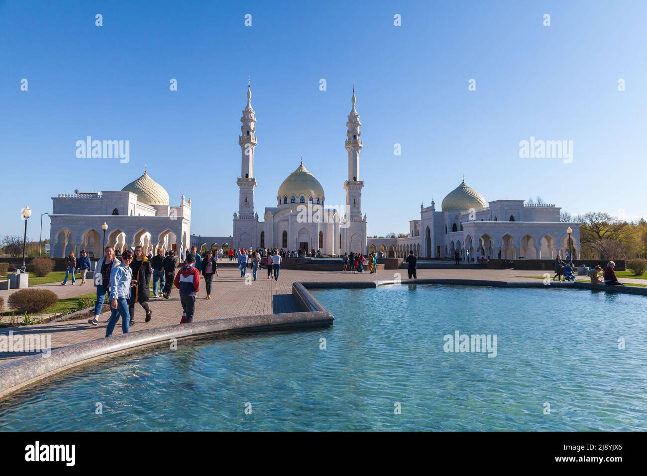 Bolgar, Russia - May 8, 2022: People visit the White Mosque of the ...