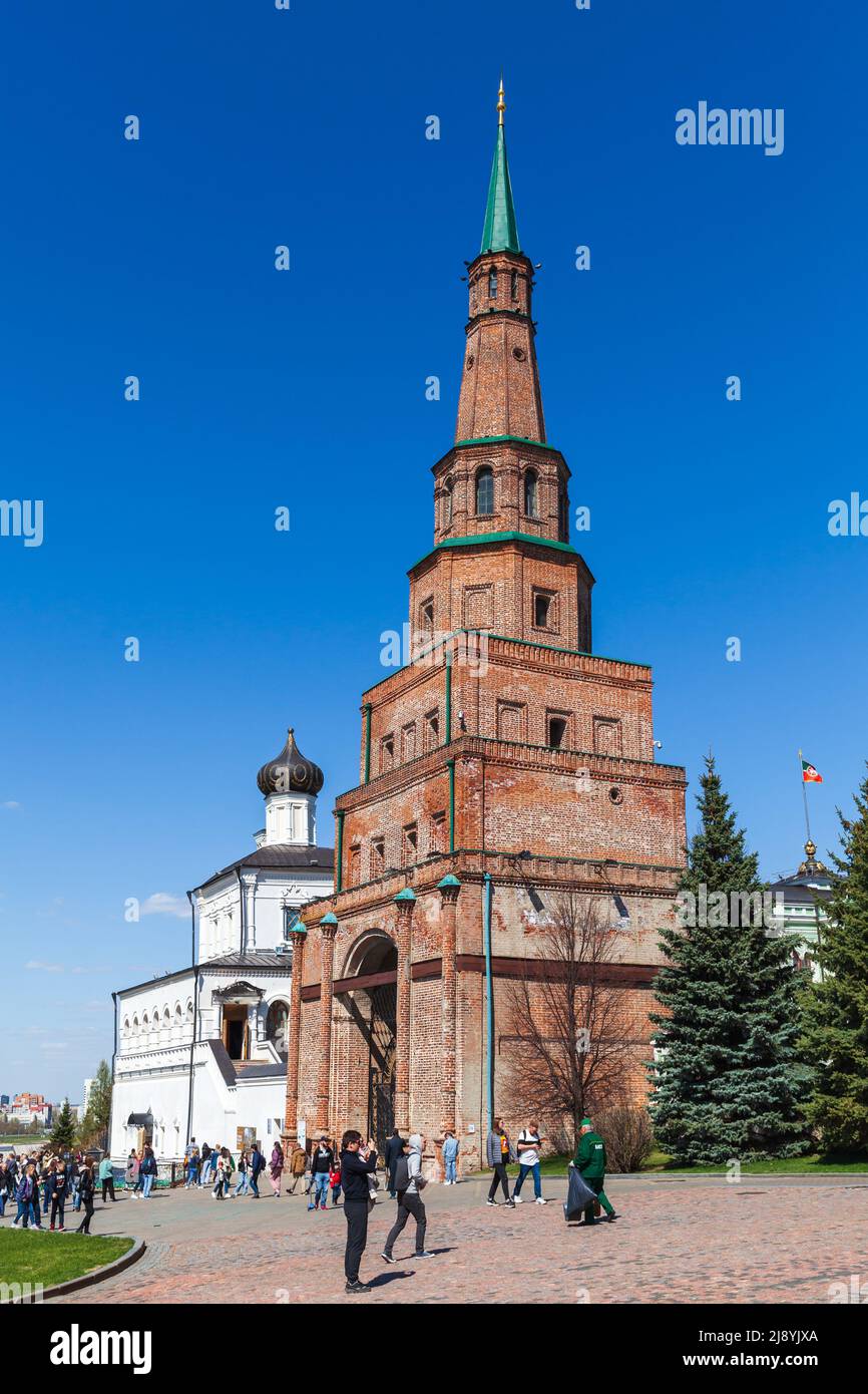 Kazan, Russia - May 7, 2022: Soyembika Tower, also called the Khans ...
