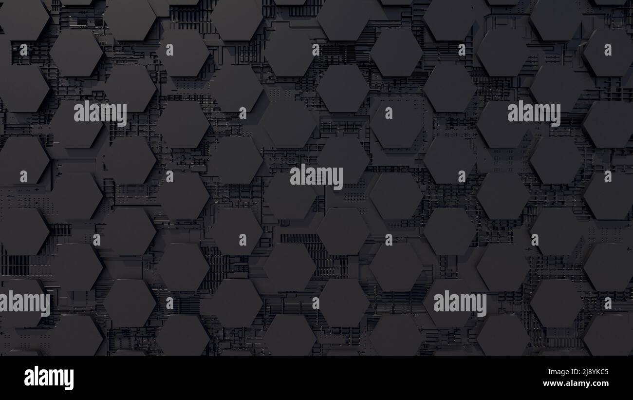 3d hexagon abstract background. Colored grid honeycomb texture digital ...