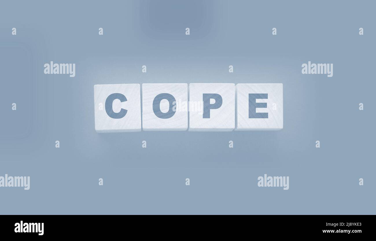 Cope from wooden letters on black background. Social concept Stock ...