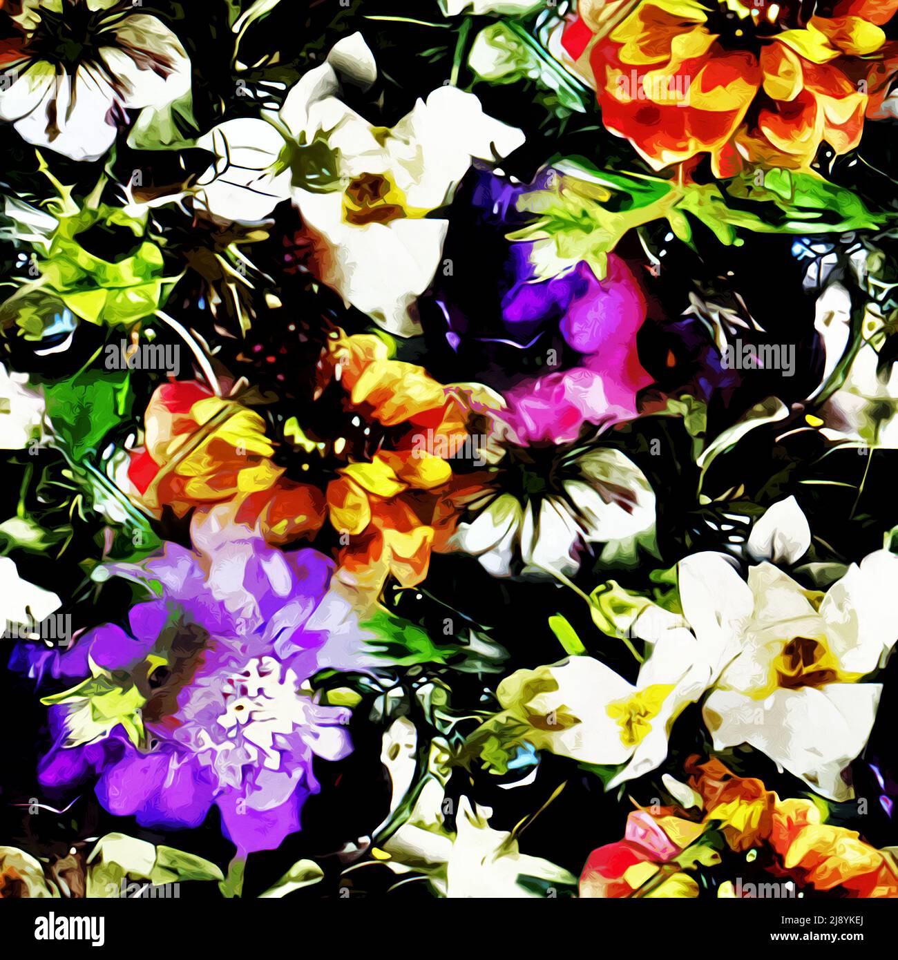 Textile and wallpaper patterns. A printable digital illustration work ...