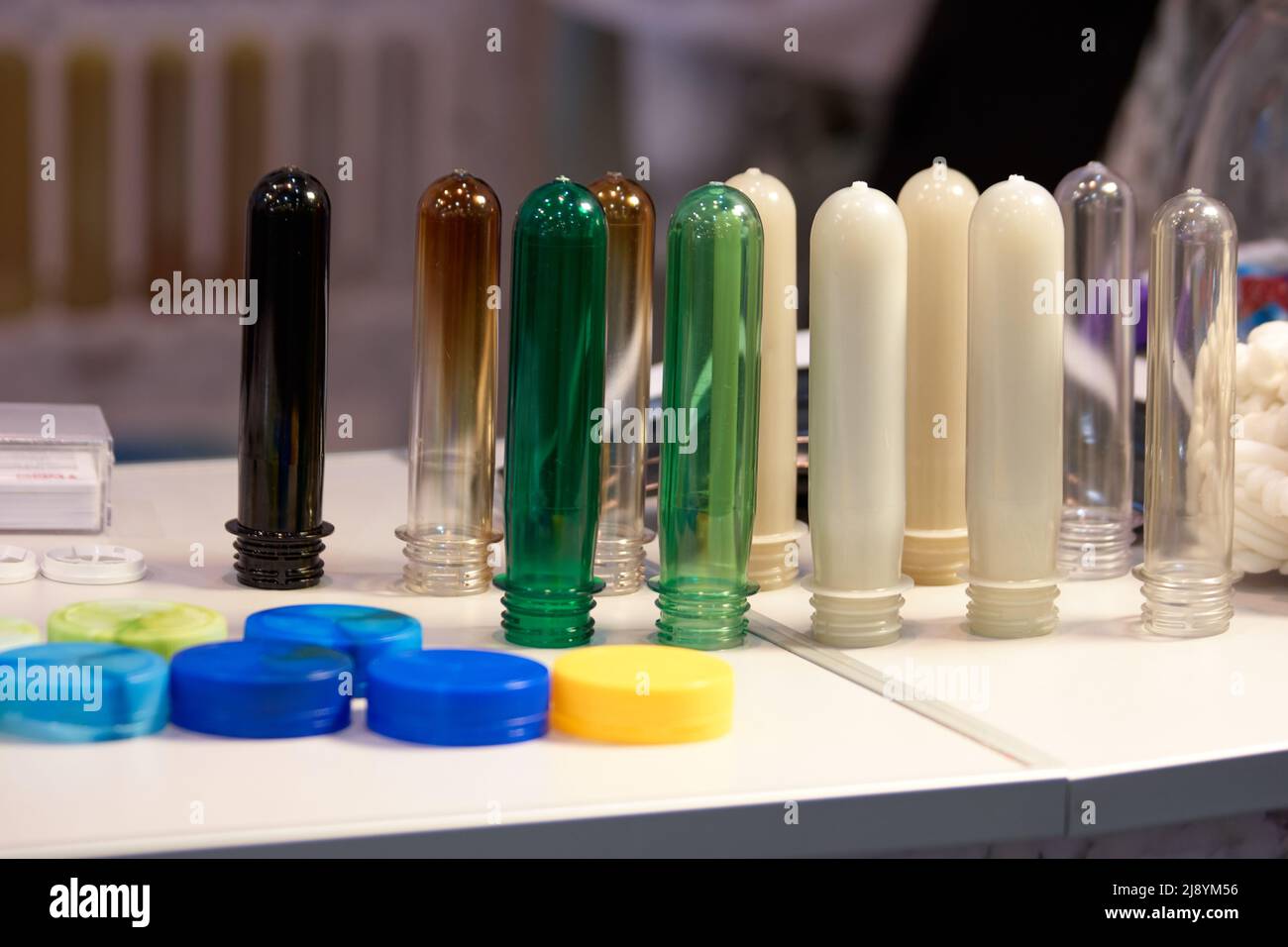 Colored plastic bottle pet preforms and caps. Flasks for blow molding ...