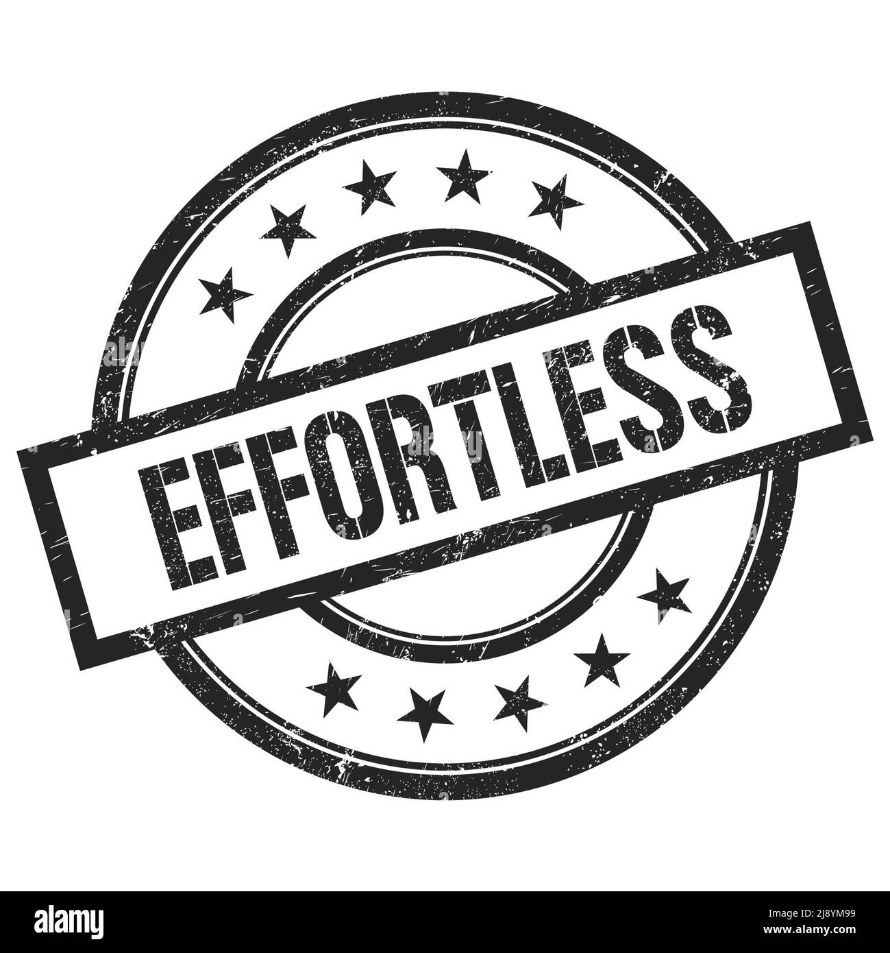 EFFORTLESS text written on black round vintage rubber stamp Stock Photo ...