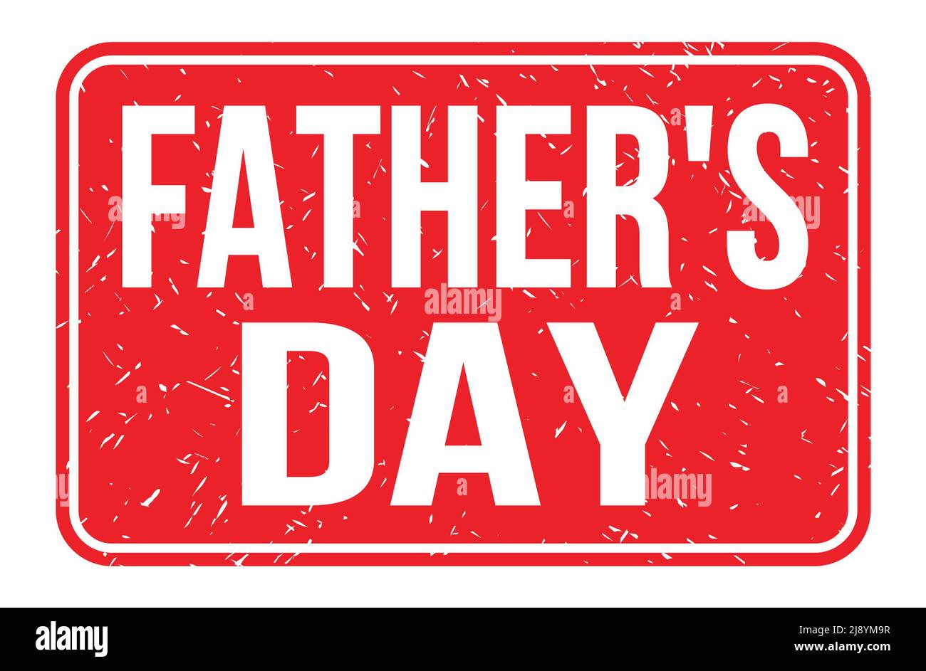 FATHER'S DAY, words written on red rectangle stamp sign Stock Photo - Alamy
