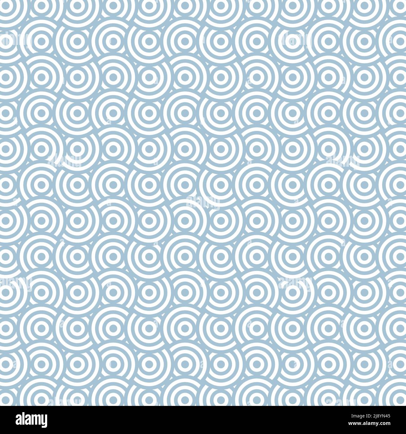 Striped Circles Seamless Pattern in Light Blue and White colors ...