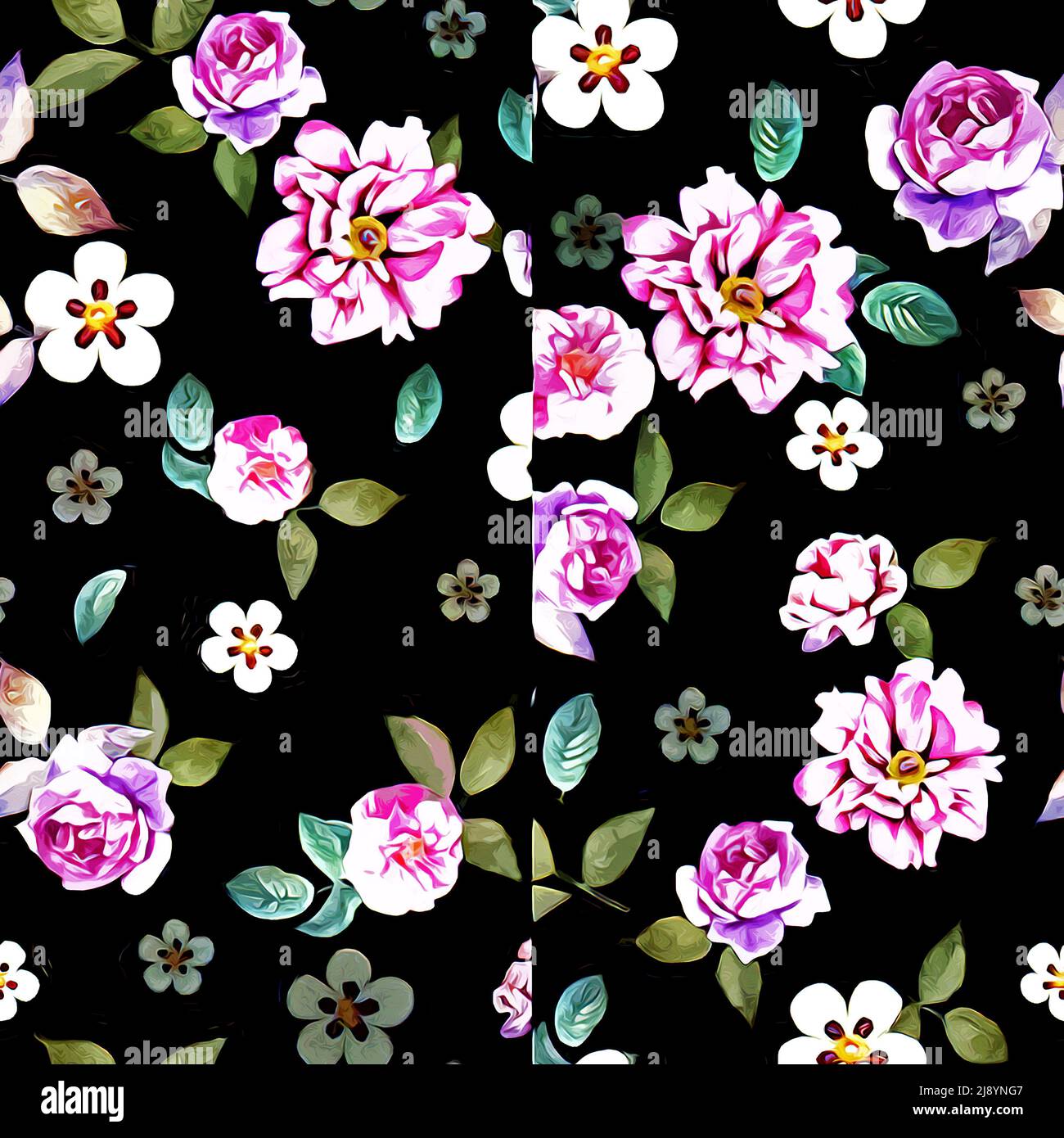 Textile and wallpaper patterns. A printable digital illustration work ...