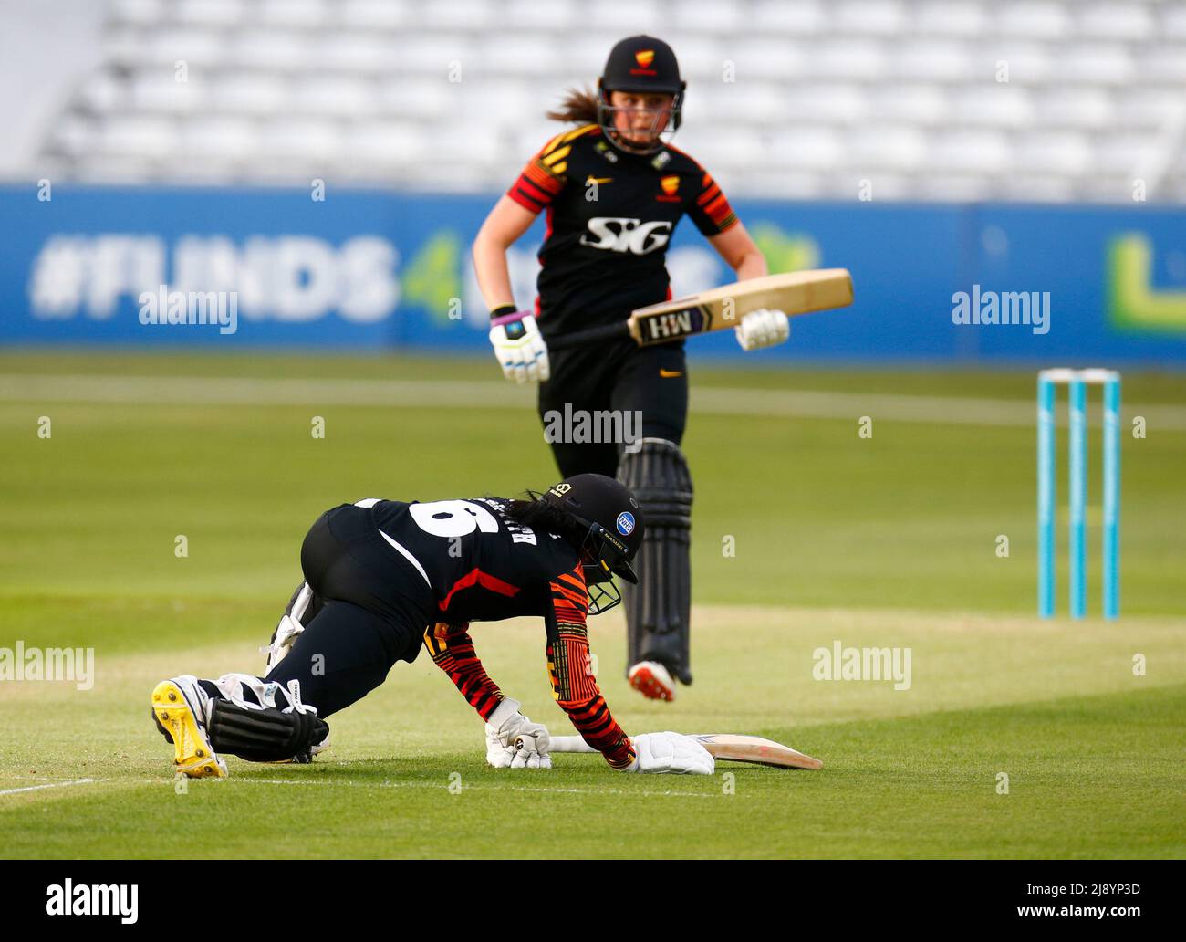 BECKENHAM ENGLAND - MAY 18 : Sunrisers Cordelia Griffith takes a slip ...