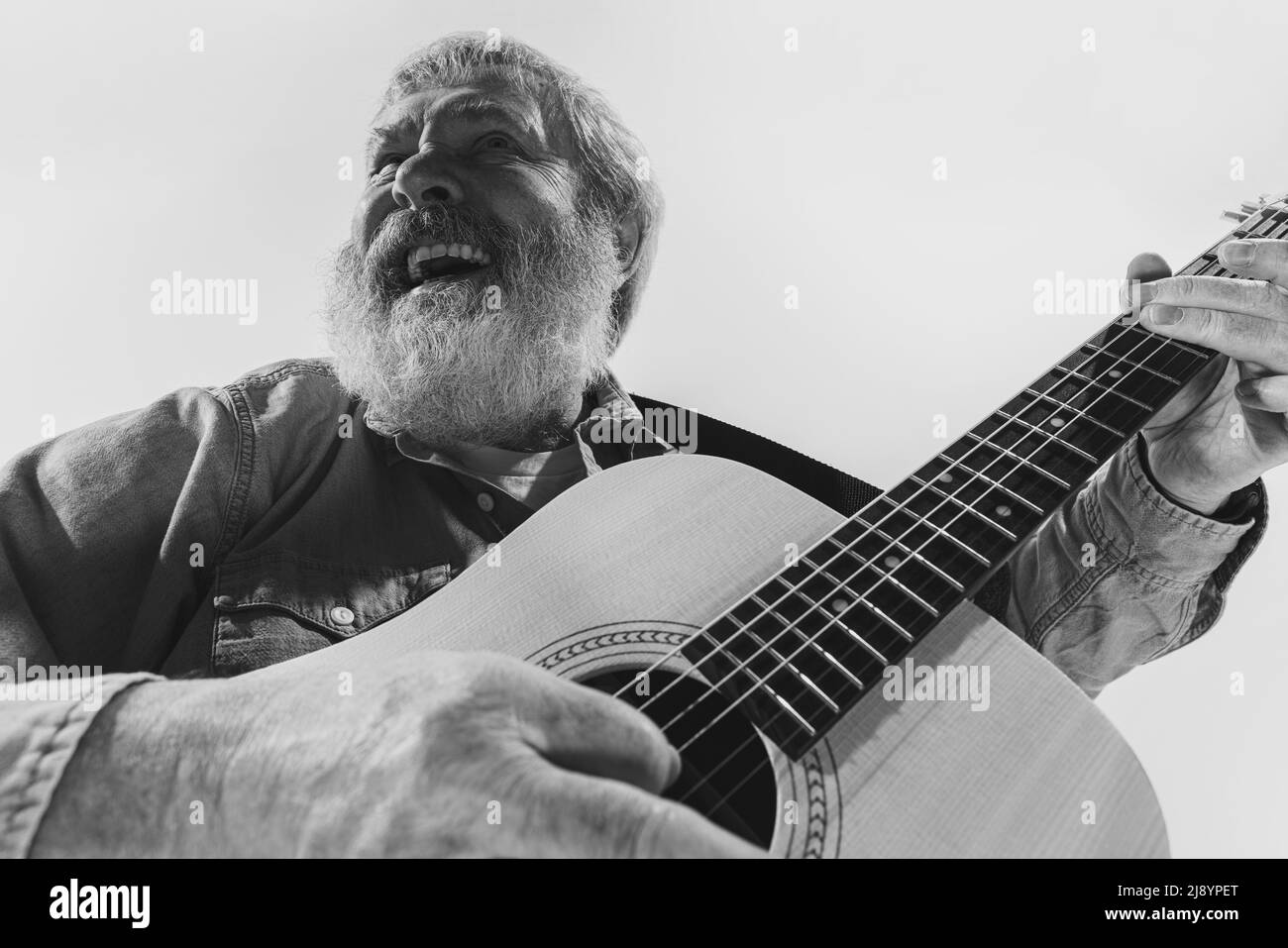 Bearded senior style Black and White Stock Photos & Images - Alamy