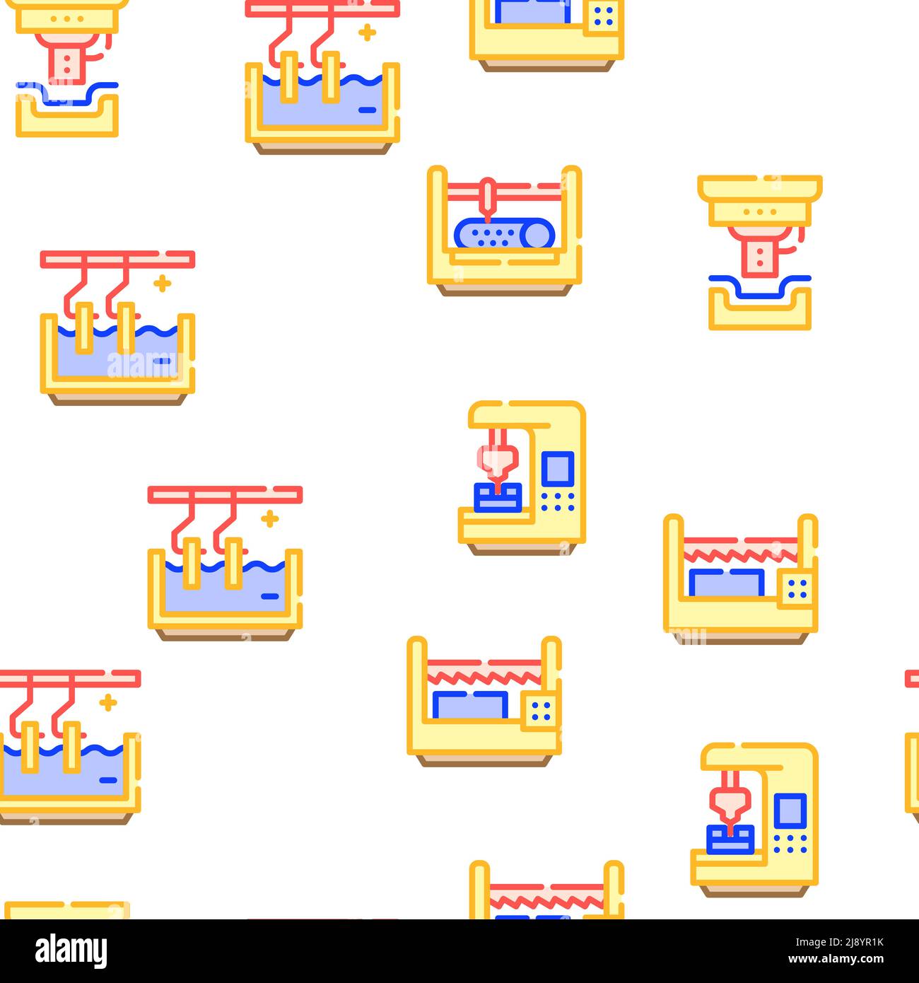 Metal Working Industry Vector Seamless Pattern Stock Vector Image & Art ...