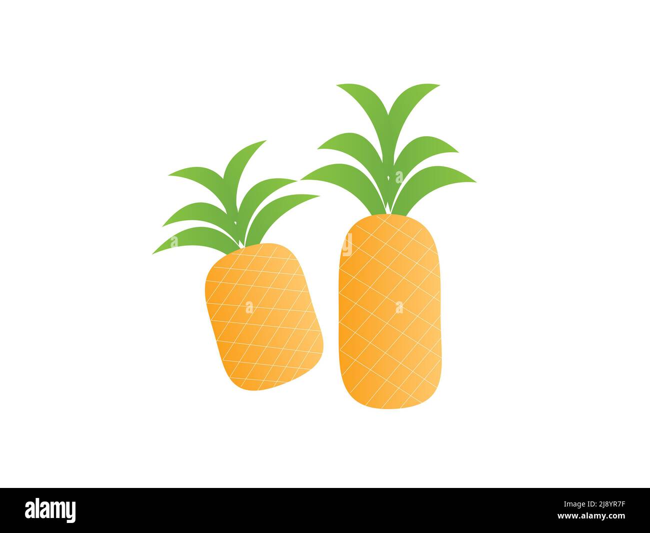 Pineapple flat vector fruit tropical Stock Photo - Alamy