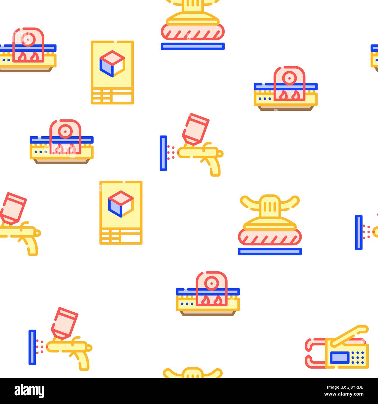 Metal Working Industry Vector Seamless Pattern Stock Vector Image & Art ...