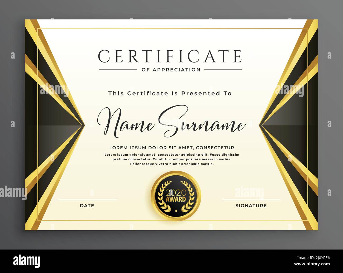 High Resolution Certificate Template