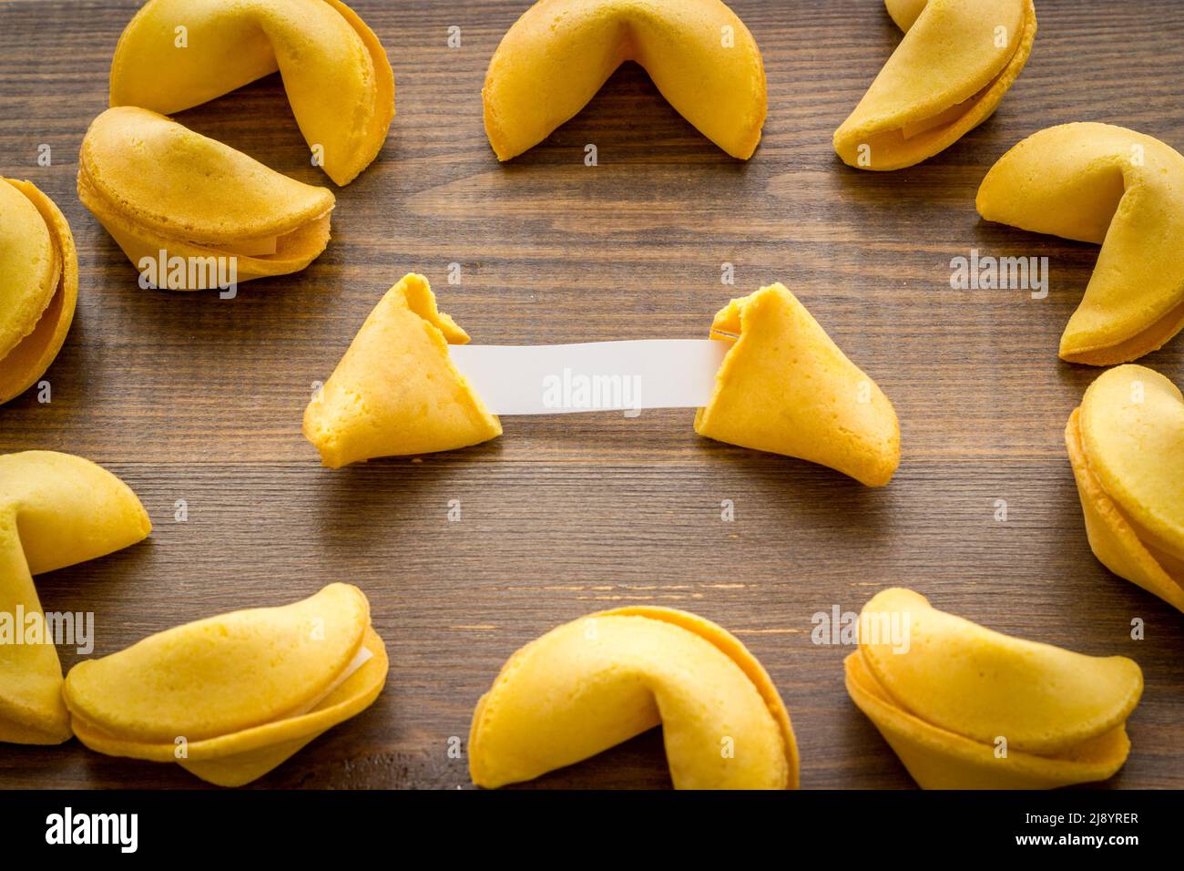 Chinese fortune cookies with empty blank. Good luck and asian New Year ...