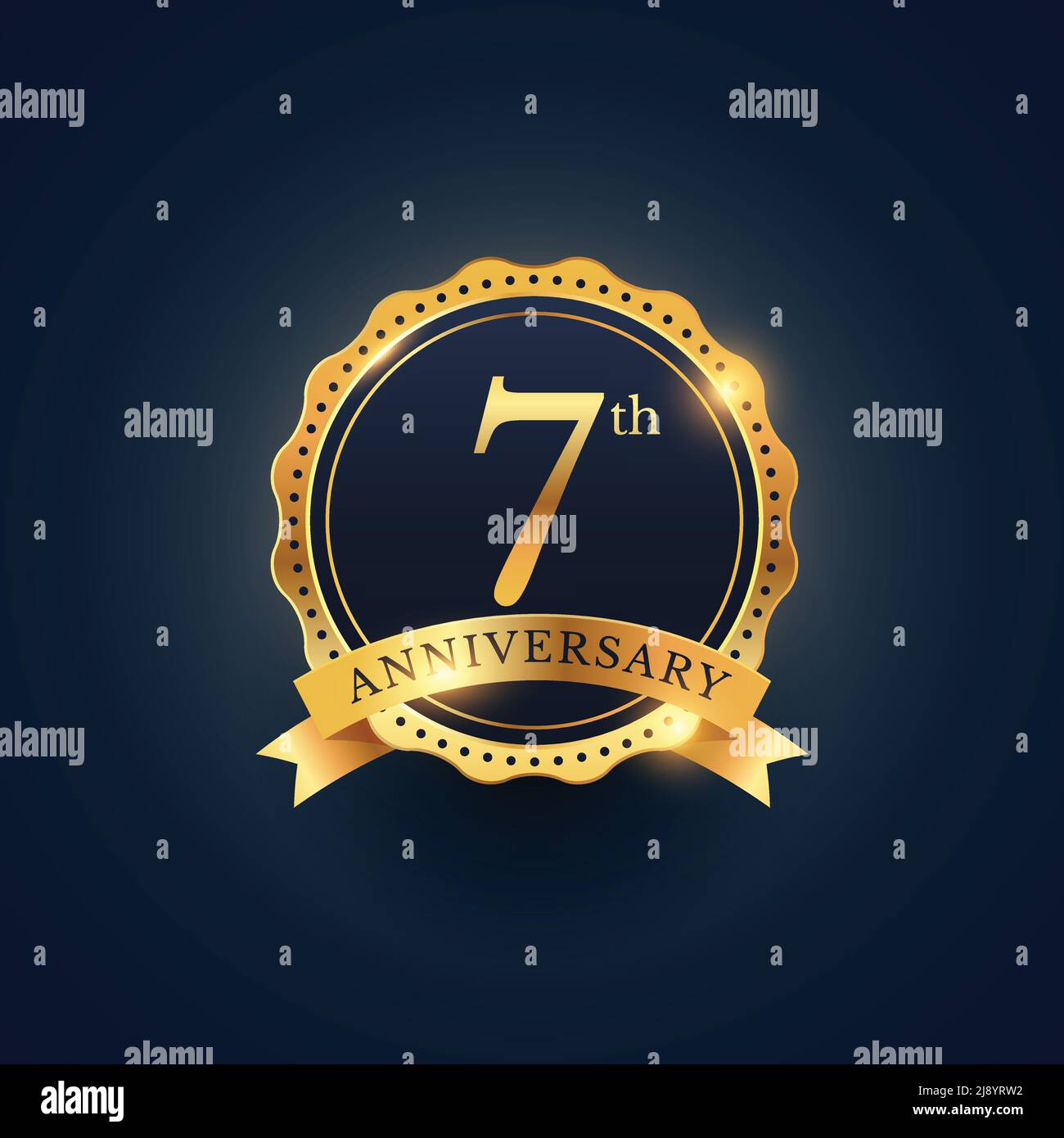 7th birthday badge hi-res stock photography and images - Alamy