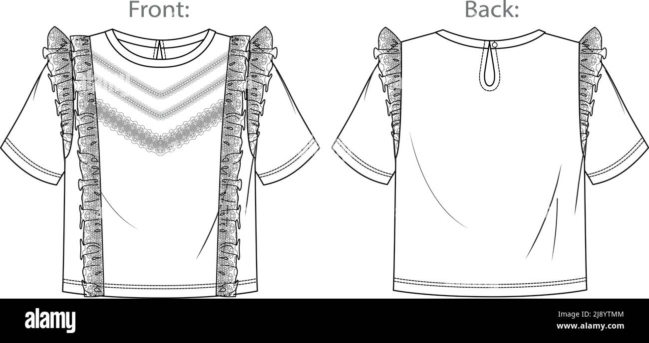 Shirt frills Stock Vector Images - Alamy