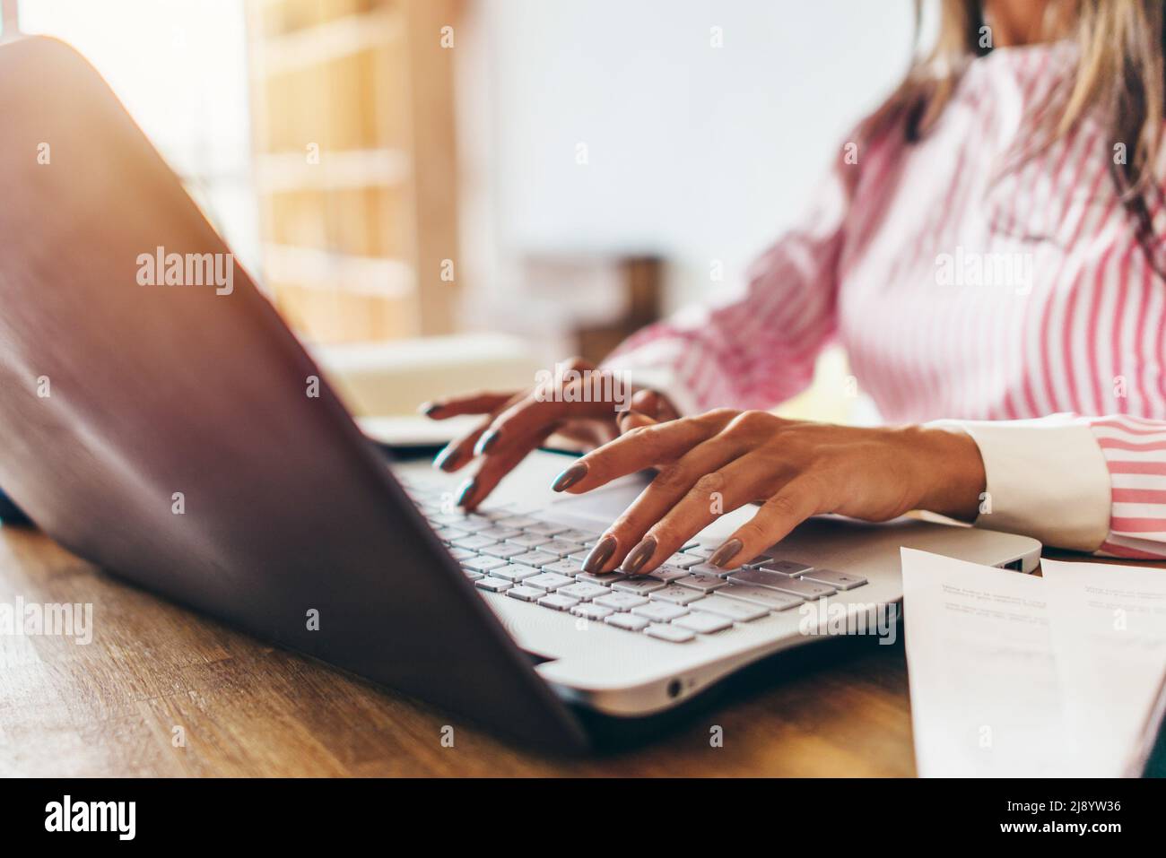 Hands female programmer typing on hi-res stock photography and images ...