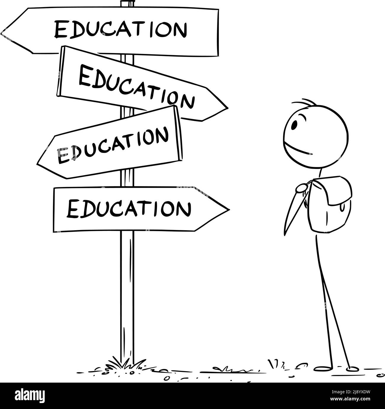 College Vector Stick Figures