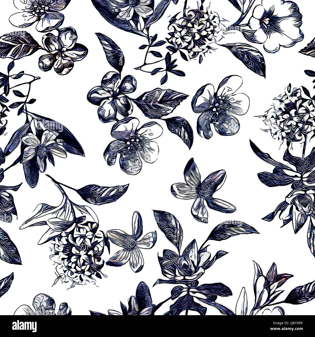 Textile and wallpaper patterns. A printable digital illustration work ...